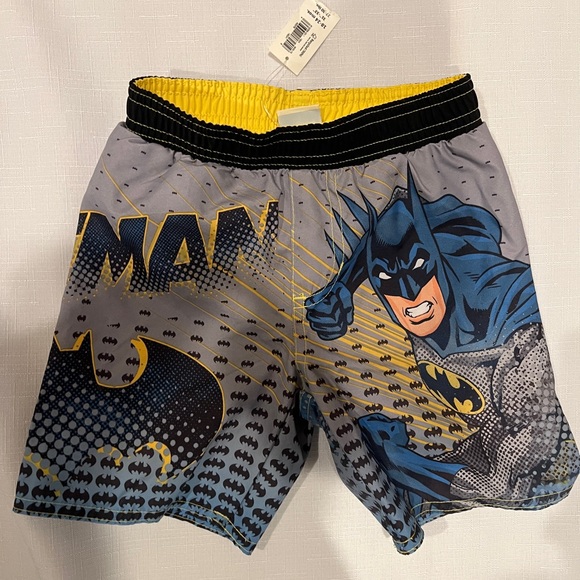 Old Navy | Swim | Nwt Batman Kids Swim Trunks Shorts Blue Gray And ...